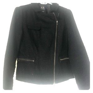Armani Exchange | Jackets & Coats | Armani Exchange Shimmery Black ...